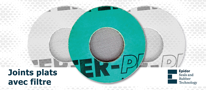 Nous fabriquons des joints plats avec une maille filtrante intégrée ...